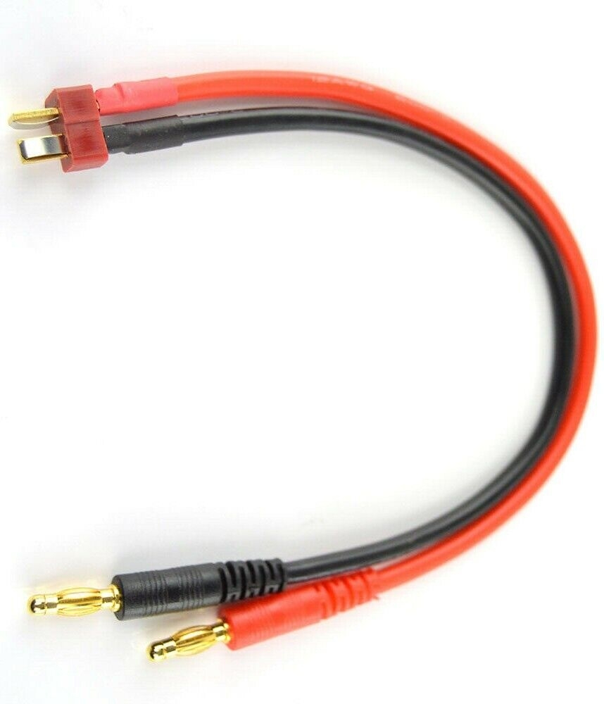 Įkrovimo laidas Banana 4mm - T-dean male 12AWG 15cm | cyborgshop.lt