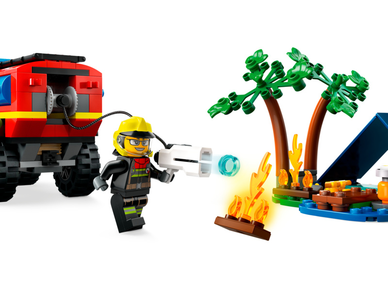 LEGO City - 4x4 Fire Truck with Rescue Boat