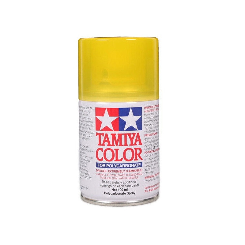 Tamiya Lexan purškiami dažai - translucent yellow, PS-42 | cyborgshop.lt