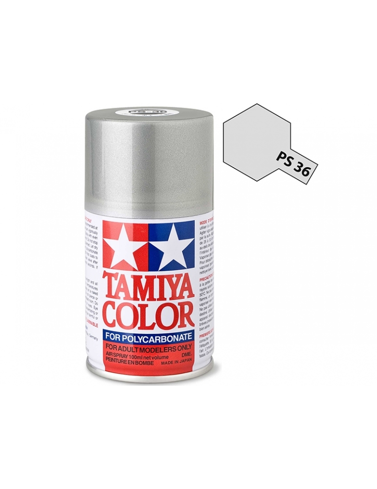 Tamiya Lexan purškiami dažai - Translucent Silver, PS-36 | cyborgshop.lt