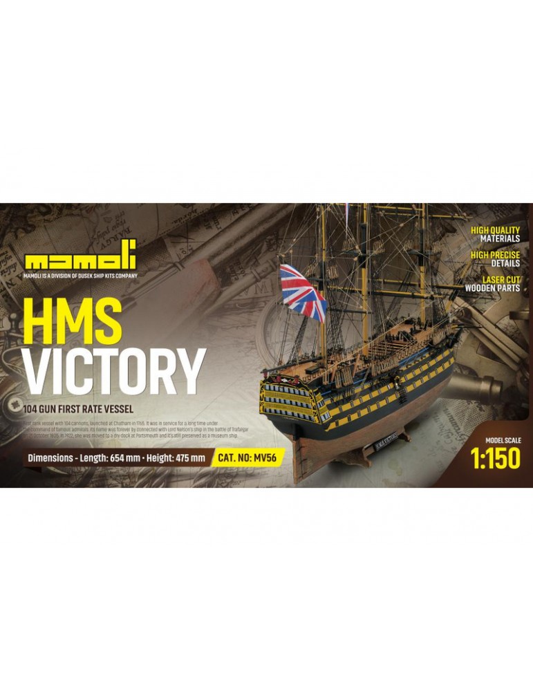 MAMOLI H.M.S. Victory 1765 1:150 kit | cyborgshop.lt