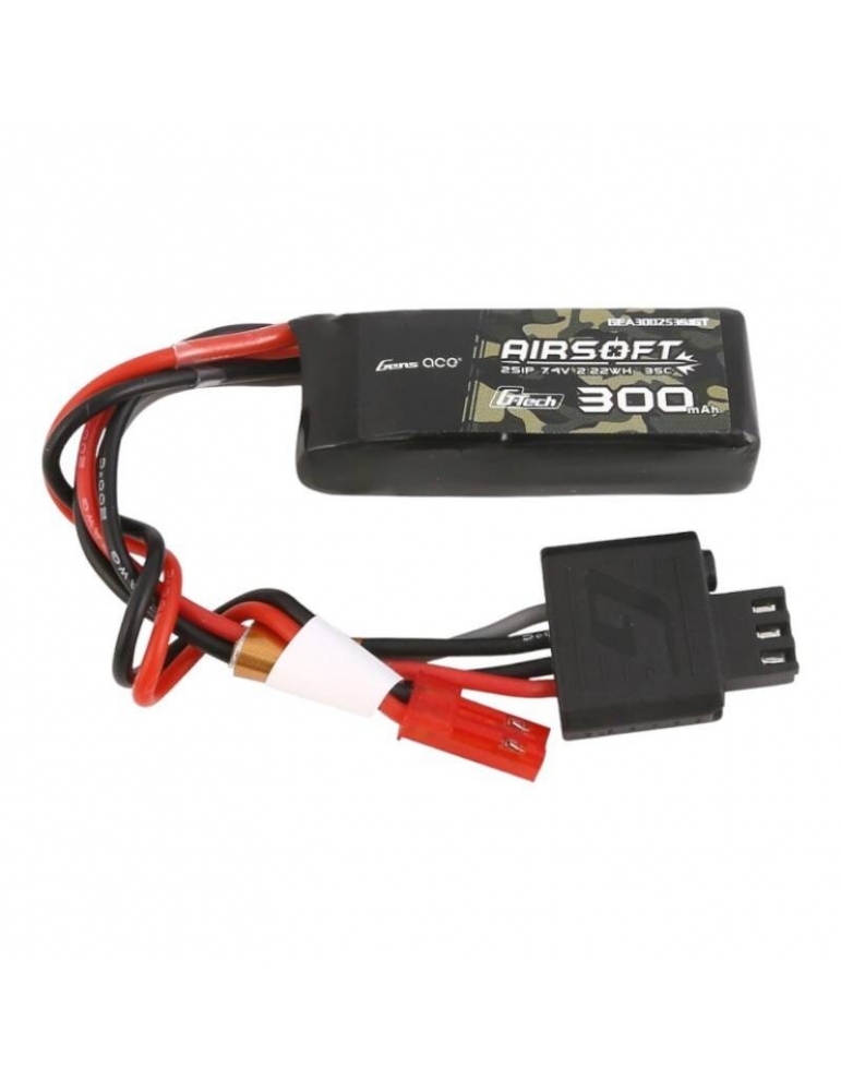 Gens ace G-Tech 35C 300mAh 2S1P 7.4V Airsoft Gun Lipo JST-SYP ...