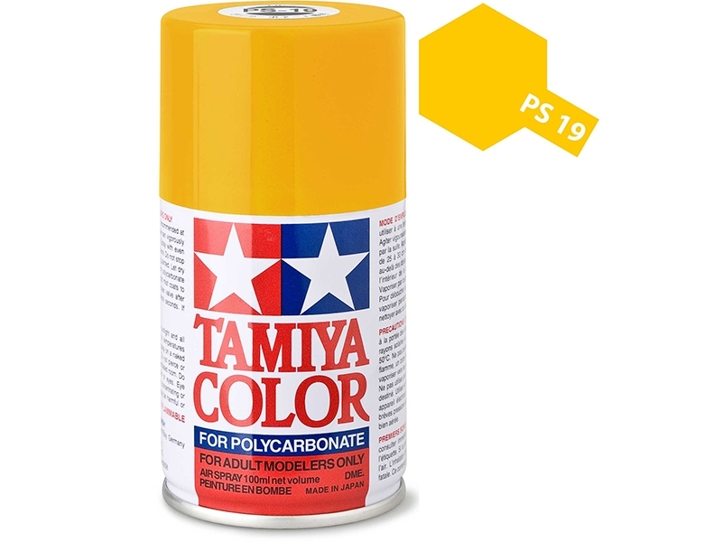 Tamiya PS-19 purškiami dažai Camel Yellow RC kėbulams | CyborgShop