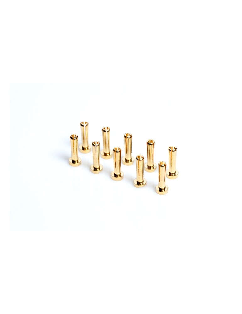 4mm Gold connectors - WorksTeam - 18mm length (10 pcs.)