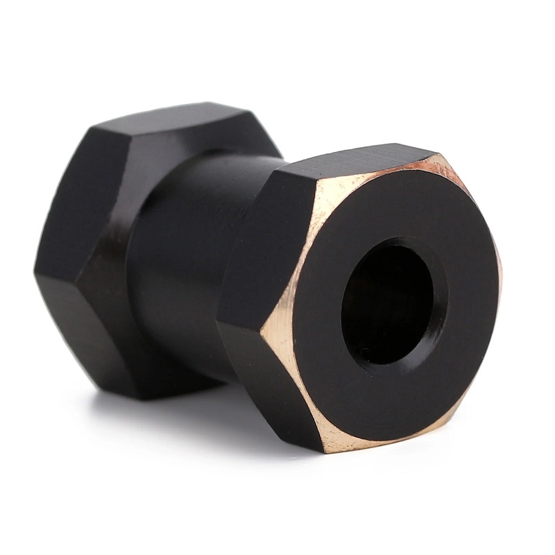 Žalvariniai ratų adapteriai 12 mm juodi RC kopimo modeliams | CyborgShop