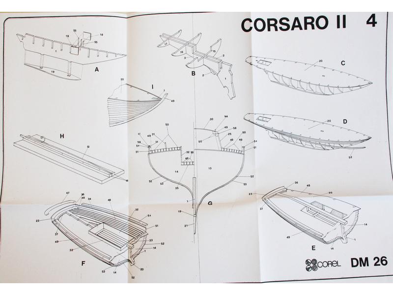 COREL Corsaro II sailing boat 1:24 kit