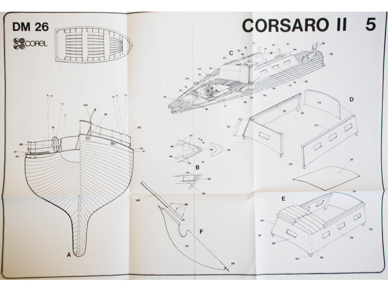 COREL Corsaro II sailing boat 1:24 kit