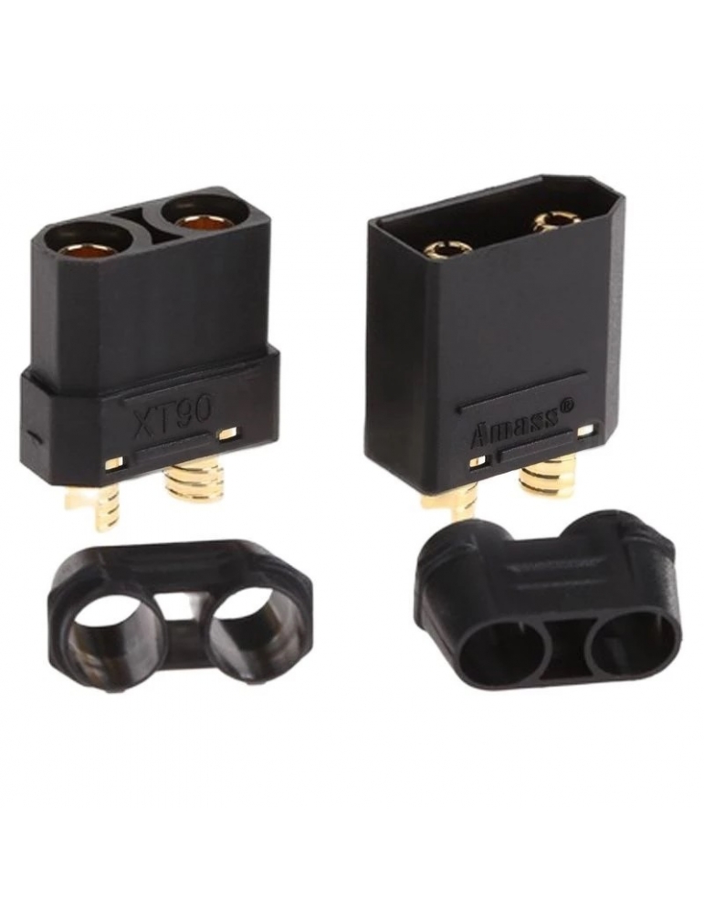Nylon XT90 Connectors Male/Female (1 pair) Black