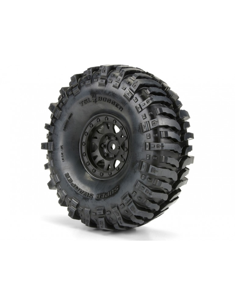 Pro-Line Wheels 1.9", Interco Bogger G8 Tires, Impulse H12 Black Wheel