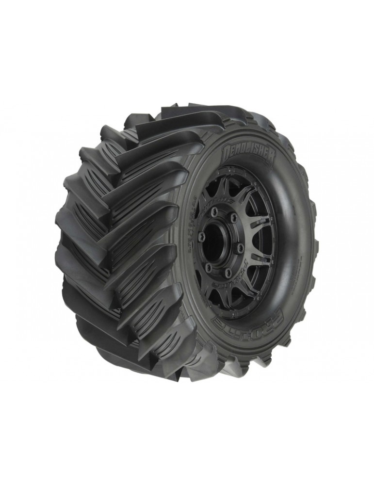 Pro-Line Wheels 2.8", Demolisher Tires, Raid H12 Black Wheels (2)