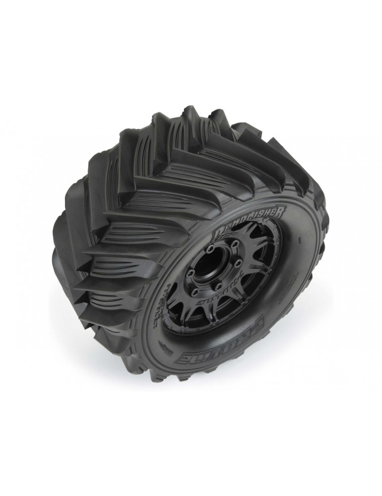 Pro-Line Wheels 2.8", Demolisher Tires, Raid H12 Black Wheels (2)