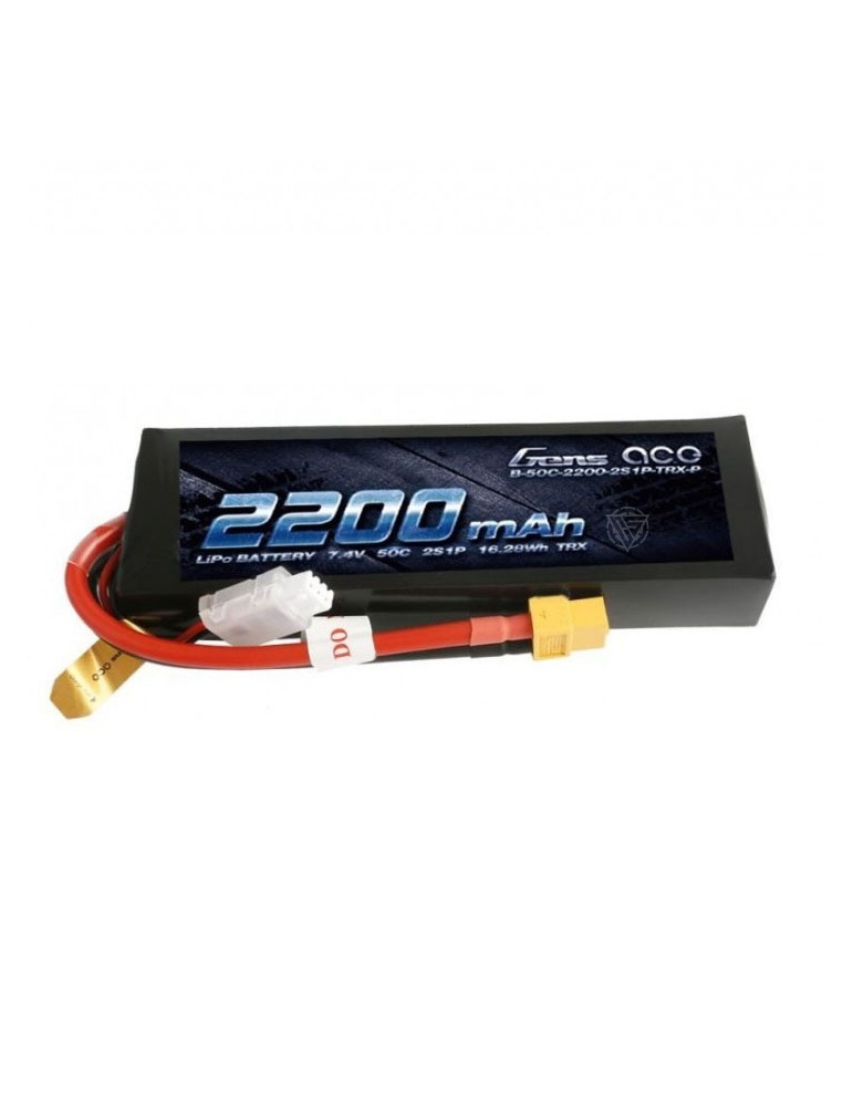 Gens ace 2200mAh 7.4V 50C 2S1P Lipo Battery With XT60 Plug